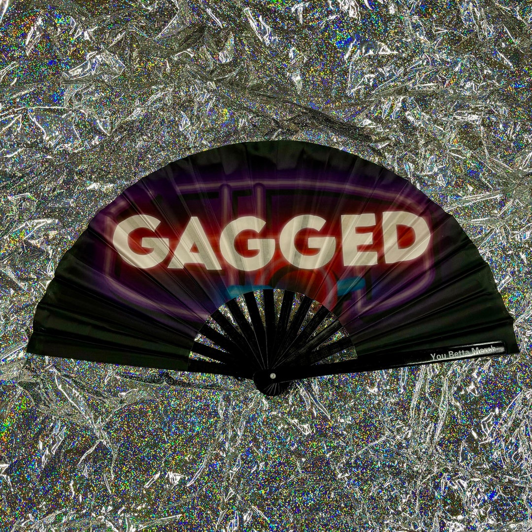 GAGGED Fan / Drag Fan / Clack Fan / Festivals / Drag Queen - Etsy UK