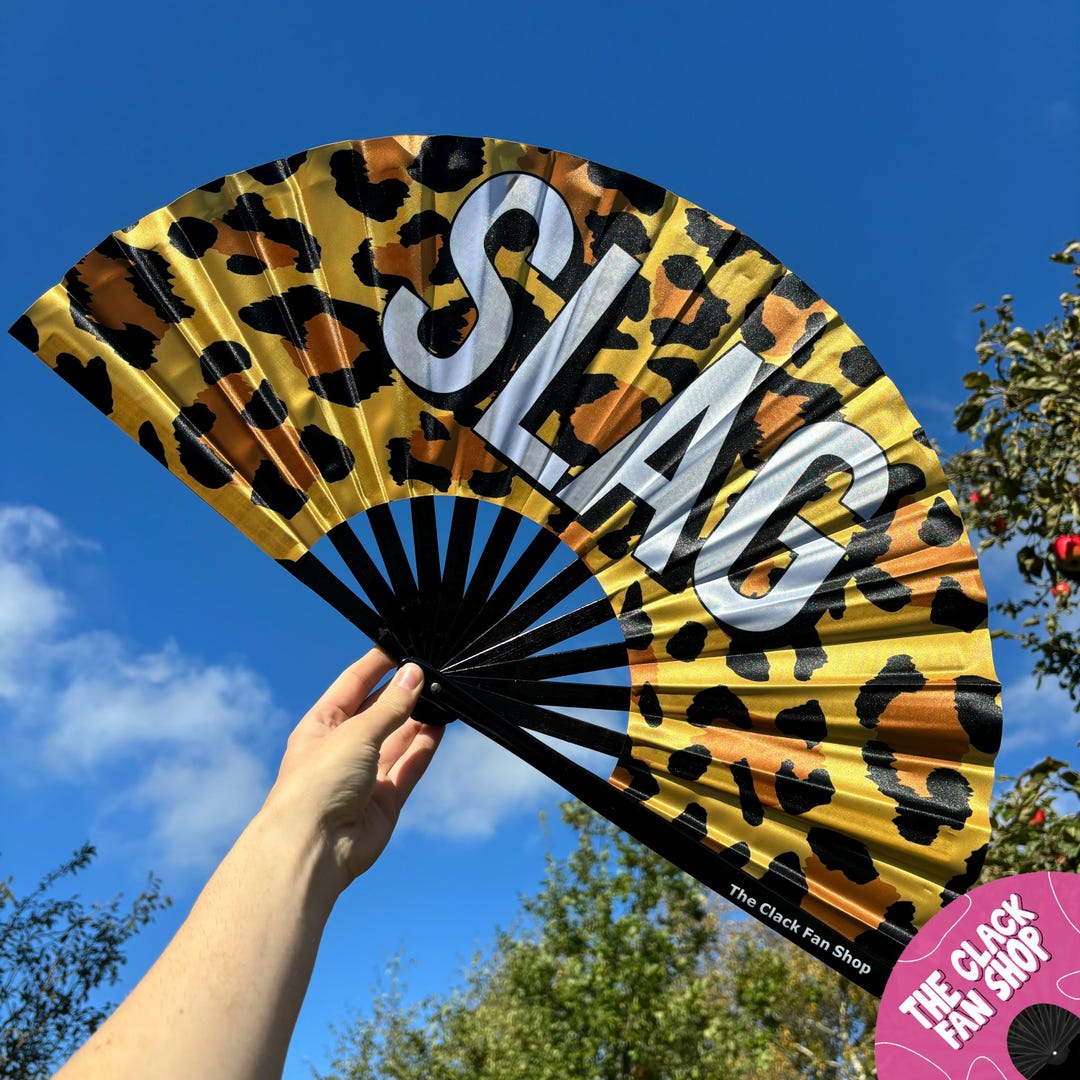 Slag Fan / Drag Fan / Clack Fan / Festivals / Drag Queen - Etsy UK