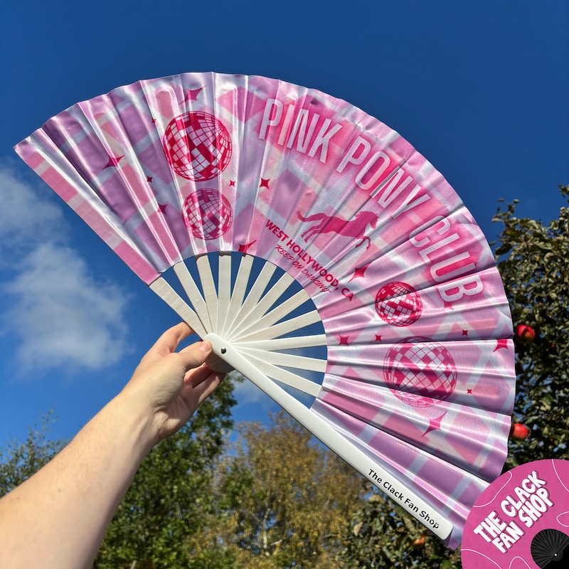 Pink Hand Fan - Etsy UK