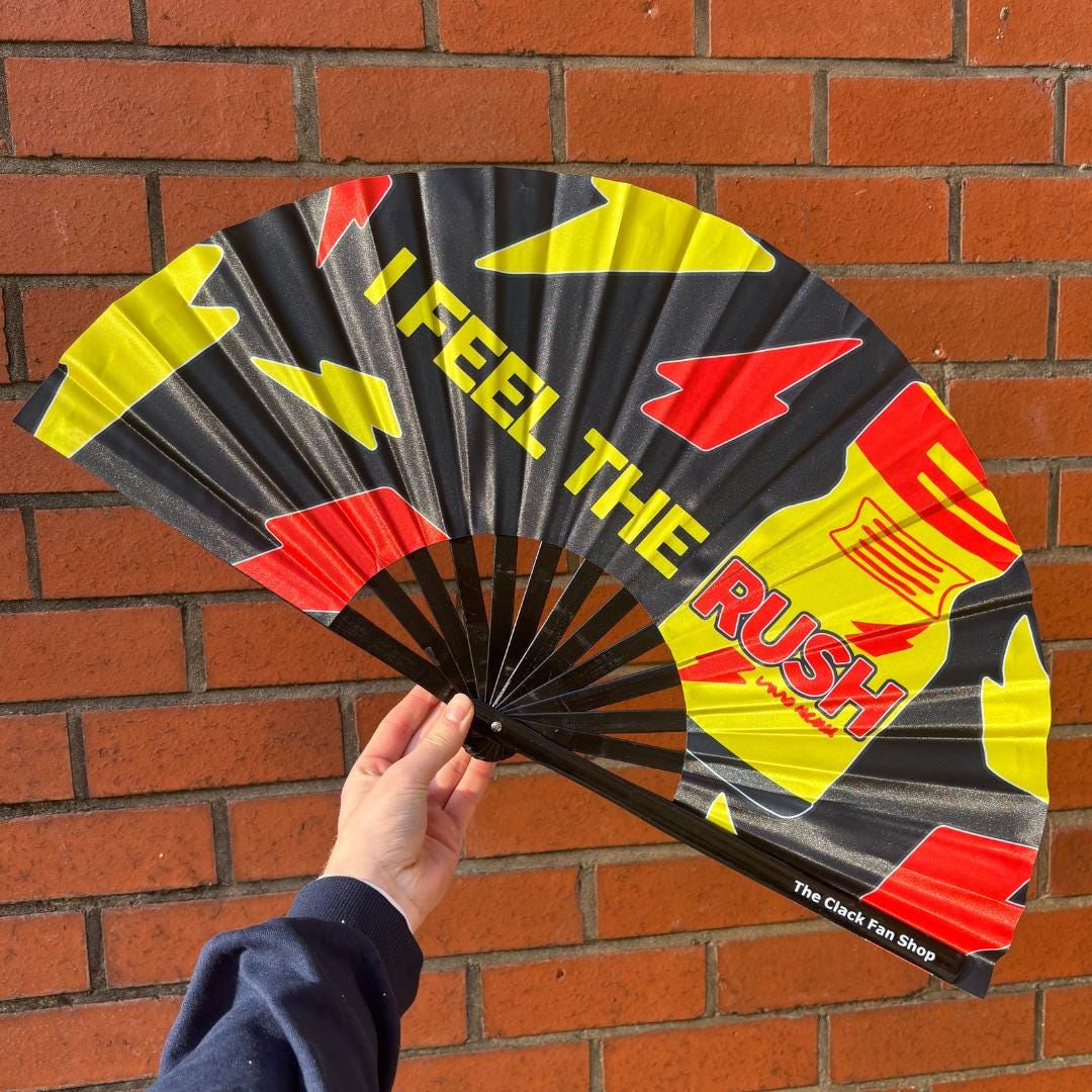 I Feel the Rush Fan / Drag Fan / Clack Fan / Festivals / Drag Queen - Etsy