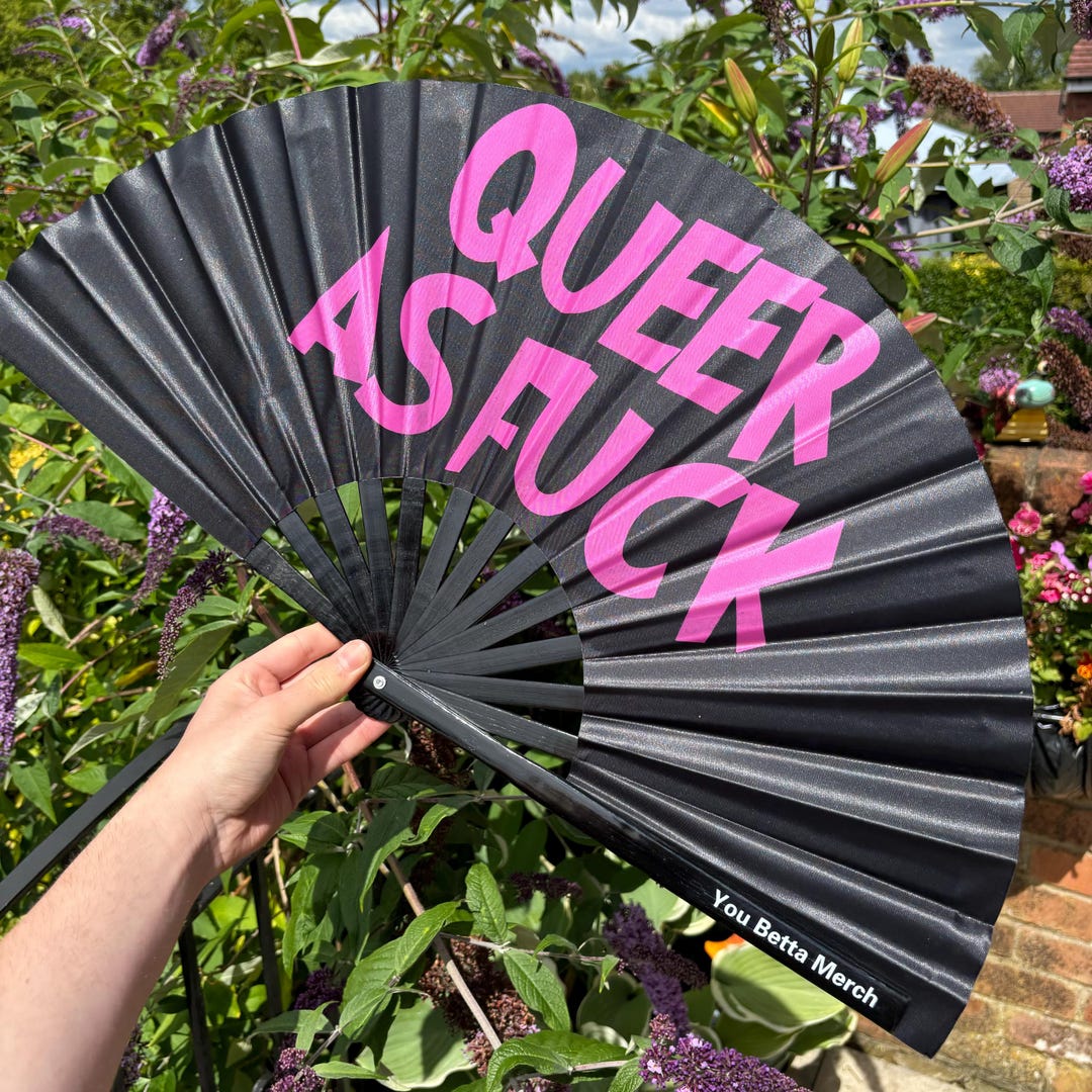 Queer as F*ck Fan / Drag Fan / Clack Fan / Festivals / Drag Queen - Etsy