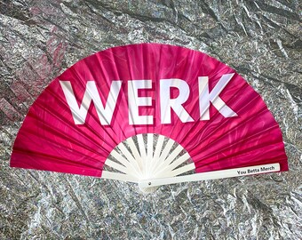 Werk Bitch Fan / Drag Fan / Clack Fan / Festivals / Drag Queen - Etsy