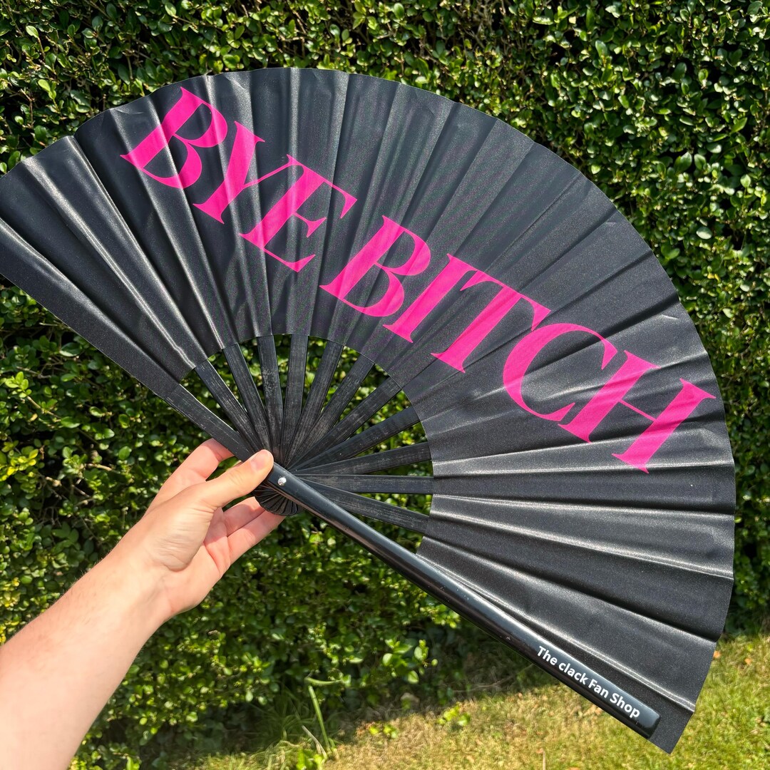Bye B*tch Clack Fan: Bamboo Handle, Drag Queen Festival Fan - Etsy