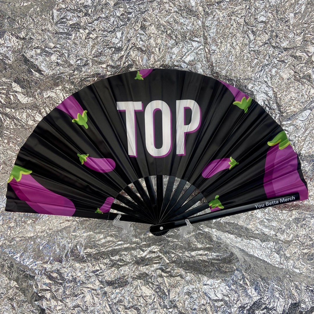 TOP & BOTTOM Fan / Drag Fan / Clack Fan / Festivals / Drag Queen double ...