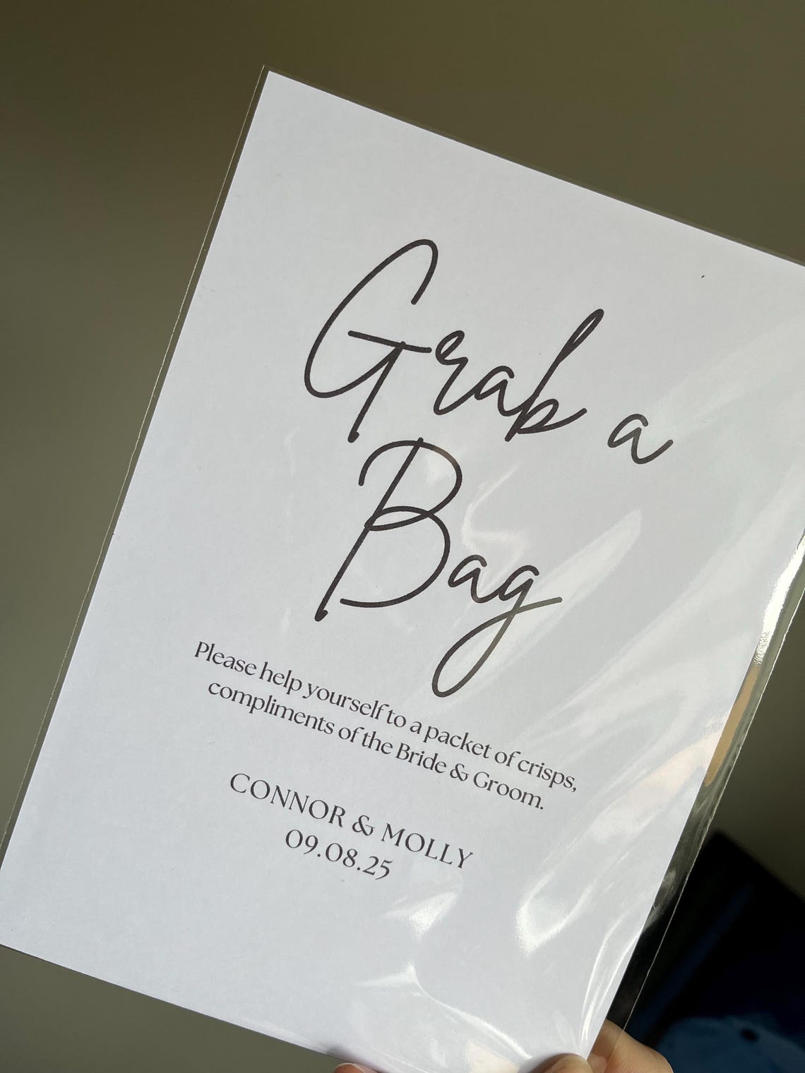 Grab a Bag of Crisp, Wedding Crisp Wall, Wedding Food Sign, Wedding ...