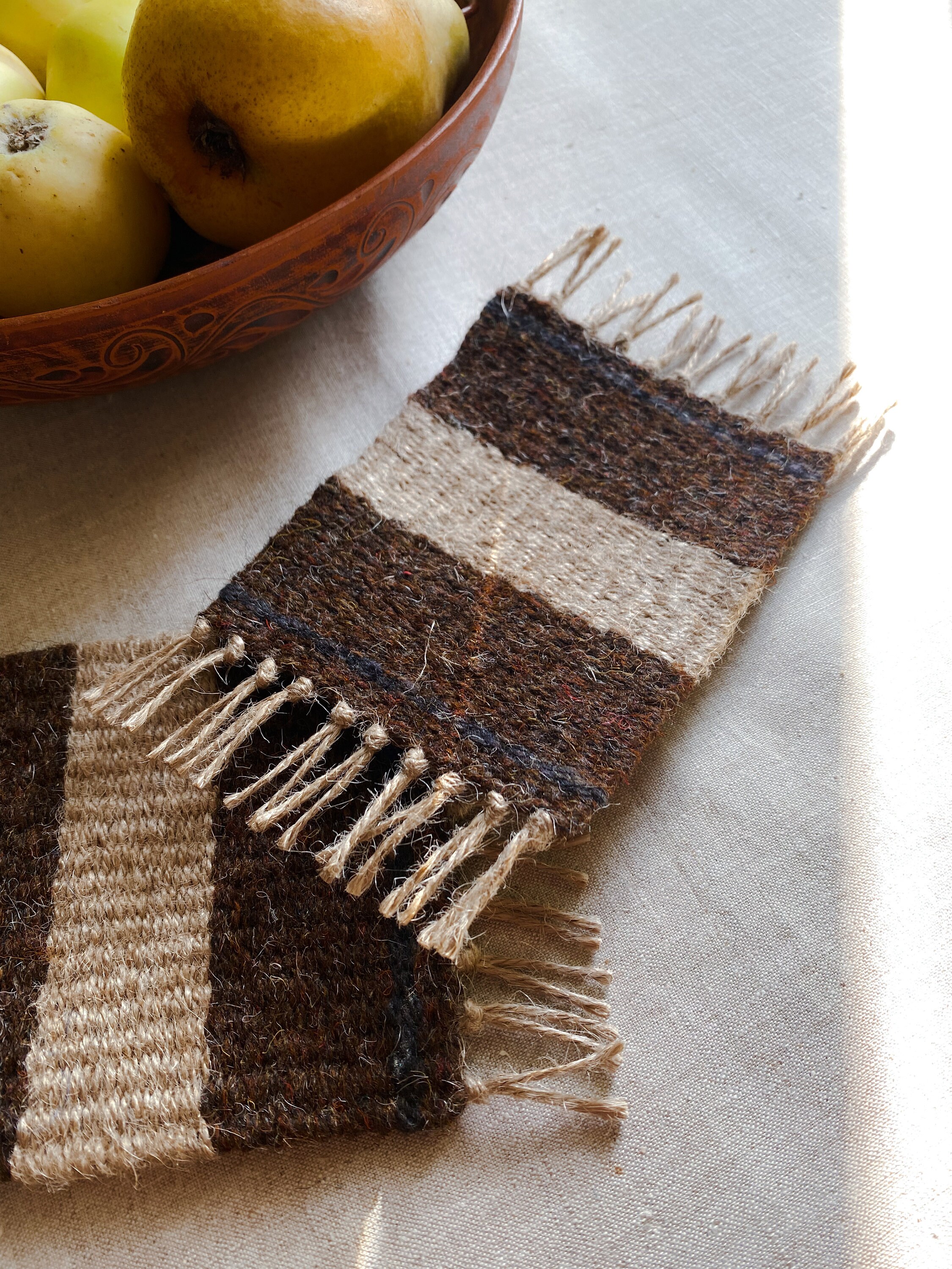 Woven Coaster Drink Coasters Coasters Set Housewarming Gift Customized ...