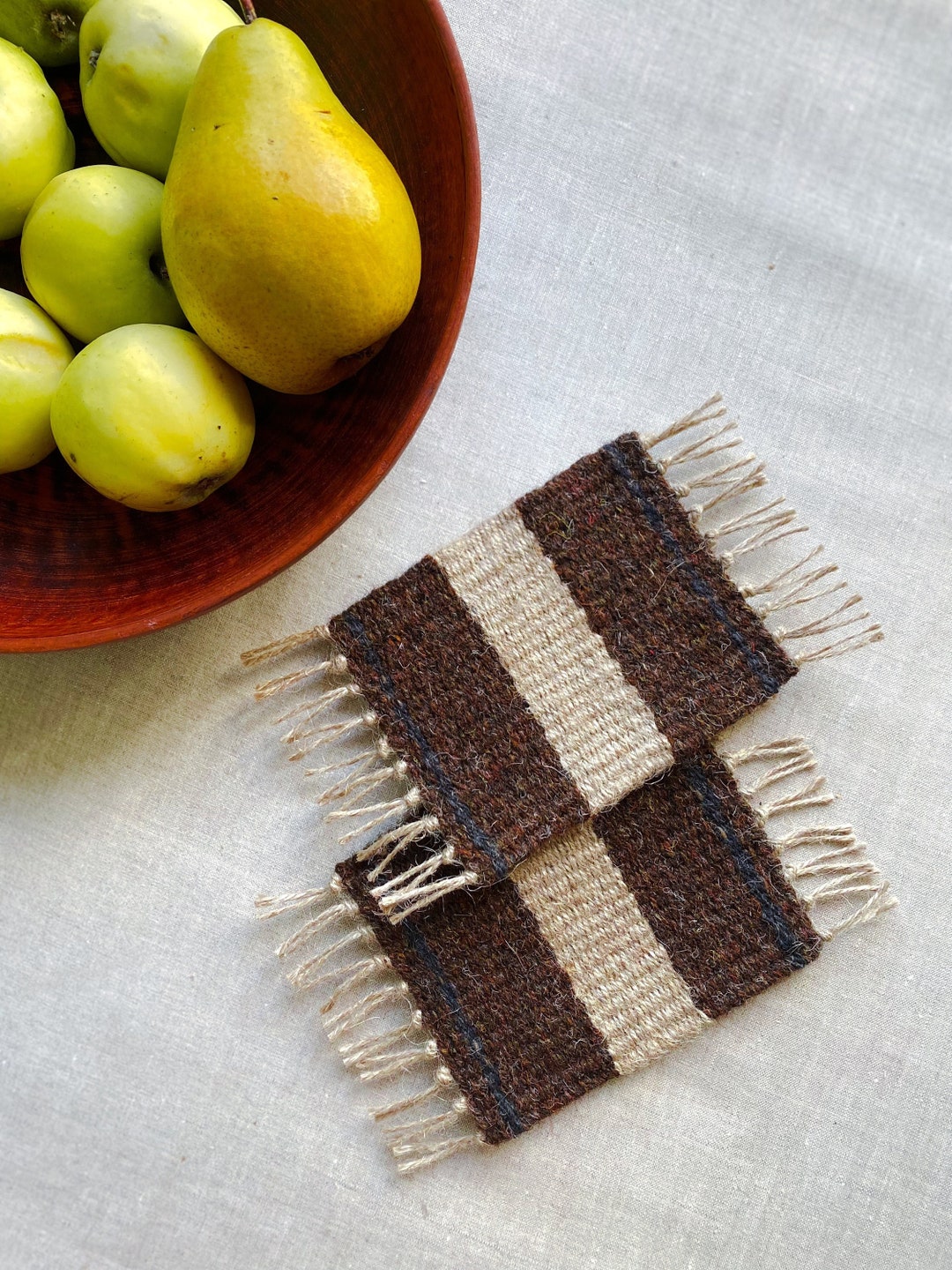 Woven Coaster | Drink Coasters | Coasters Set | Housewarming Gift ...