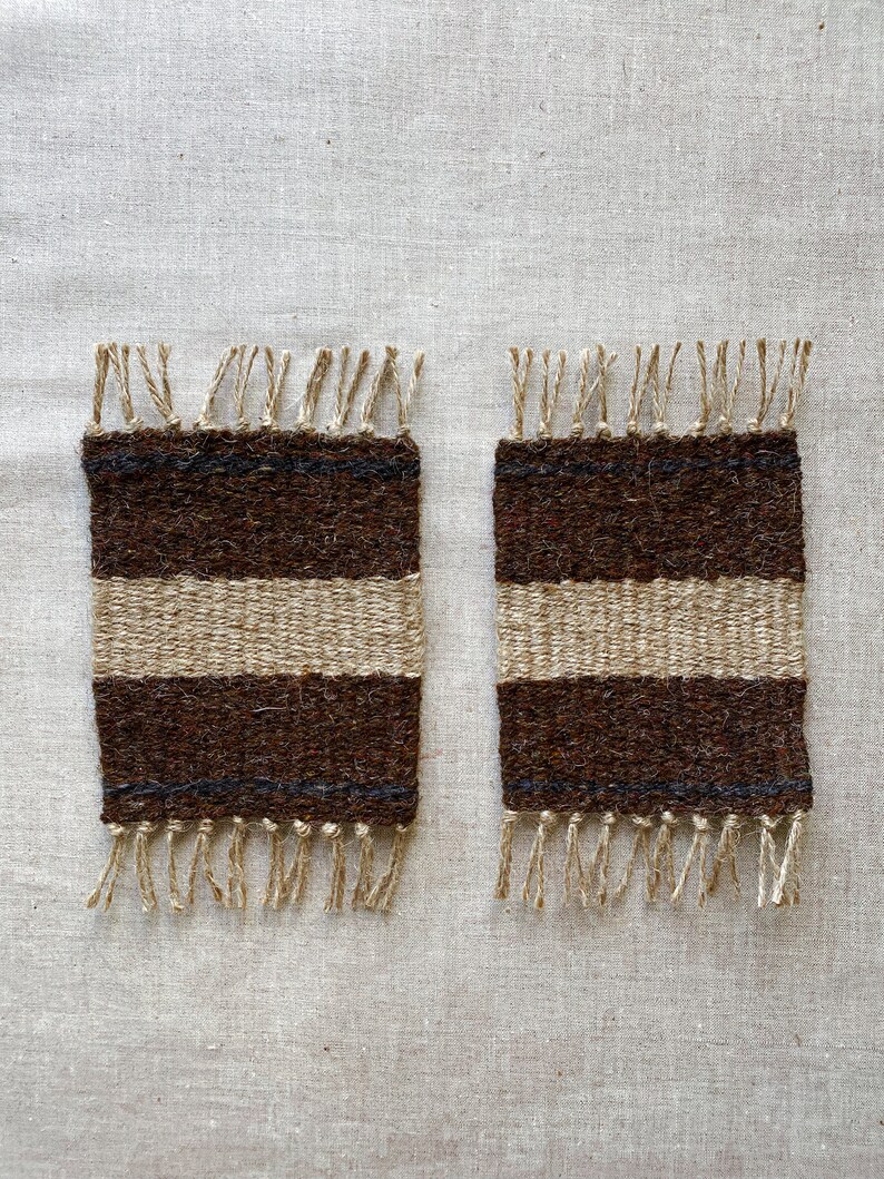 Woven Coaster Drink Coasters Coasters Set Housewarming Coasters ...