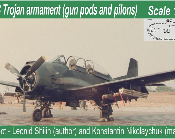 1/72 Croco Models A72007 T-28 Trojan Armament. Gunpods and Pylons ...
