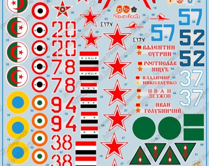 1/48 Begemot Decals #48-010 - Mikoyan Mig-25 - Etsy