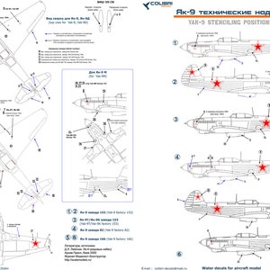 1/72 Colibri Decals #72148 - Yak-9 Stenciling - Etsy