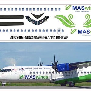 1/144 Pas-decals #ATR72002 - ATR 72 Maswings 9M MWF - Etsy