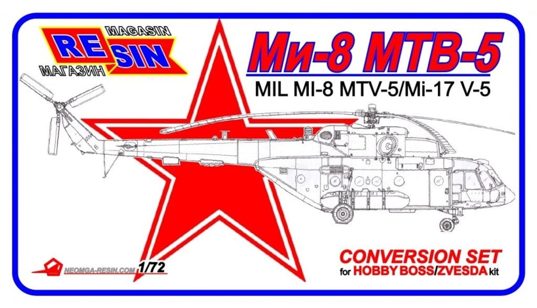 1/72 Neomega #72105 - Conversion Set Mi-8 Mtv-5/mi-17 V-5 for Zvezda ...