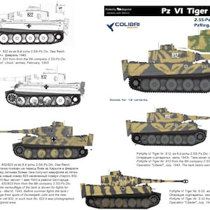 1:72 Colibri Decals 72030 - Pz VI Tiger I - Ss-pz.div. Das Reich, Pzreg ...