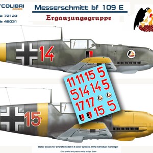 1/72 Colibri Decals 72123 Bf-109 E Erggr.jg 77/ Ergjgr. Ost - Etsy
