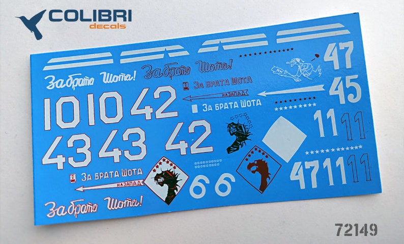 1/72 Colibri Decals #72149 - Yak-9d , Part 2, for Zvezda #7313 ...