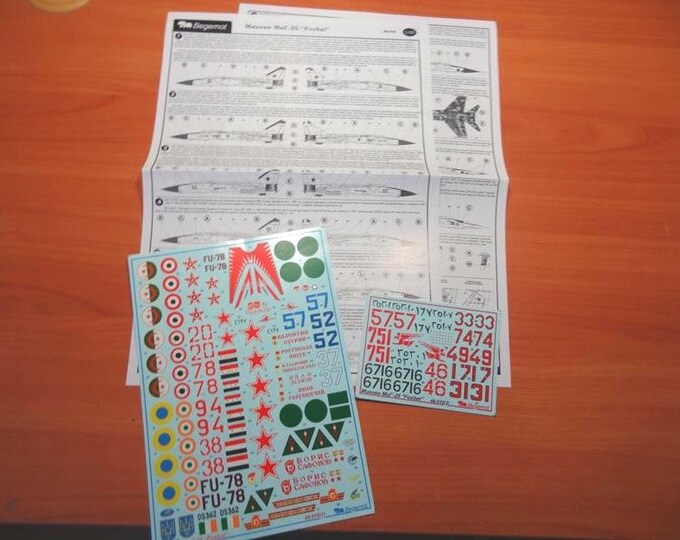 1/48 Begemot Decals #48-010 - Mikoyan Mig-25 - Etsy