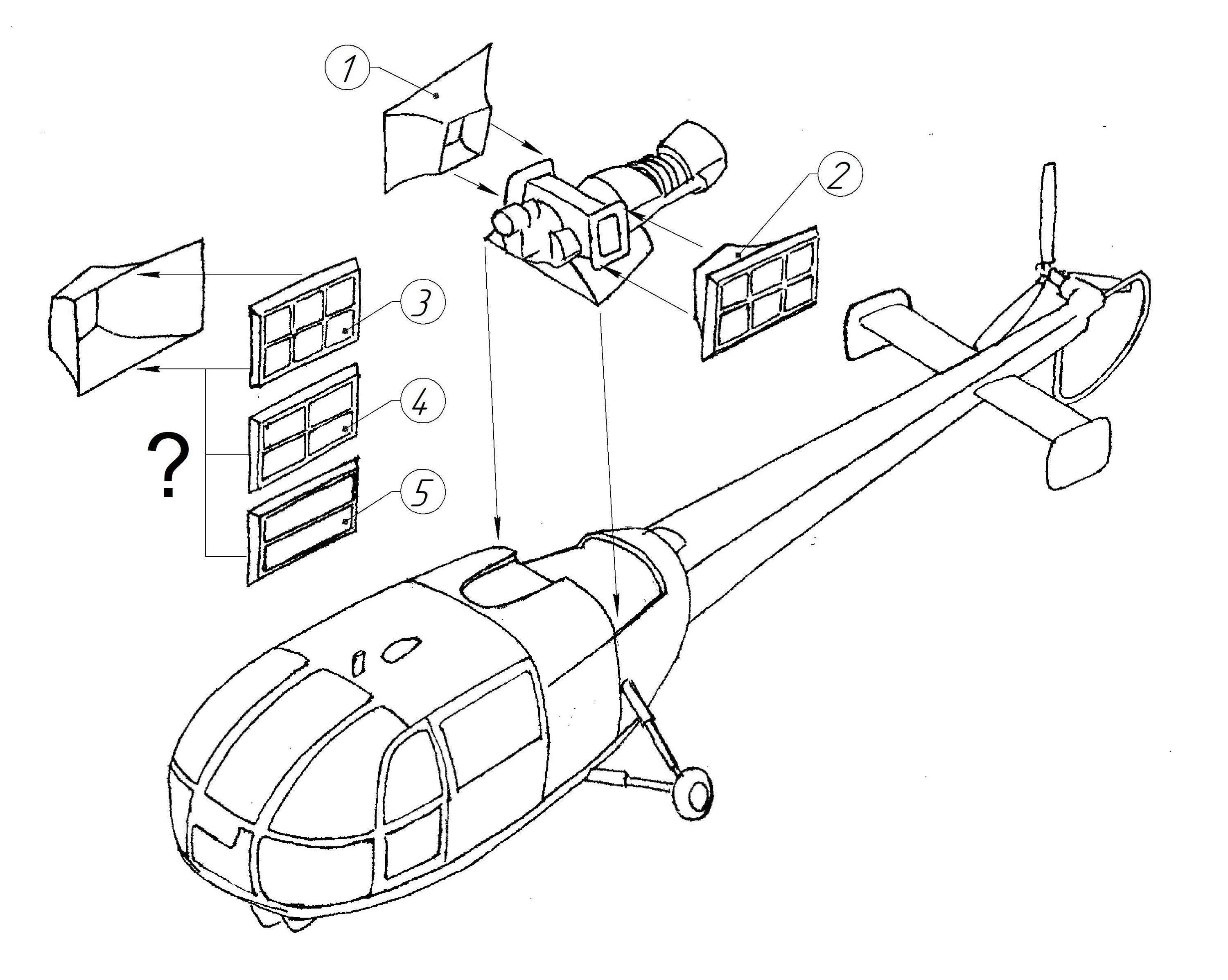 1/72 Croco Models #A72004 - Tropical Filters for Alouette III. Resin ...