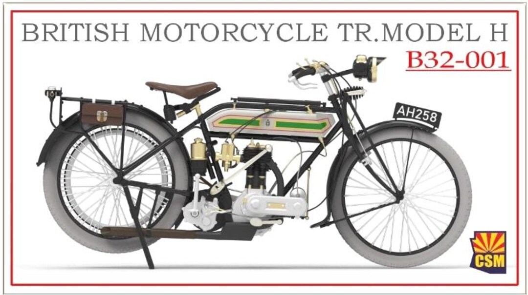 1/32 Copper State Models #B32-001 - British Motorcycle Tr.model H. 3d ...