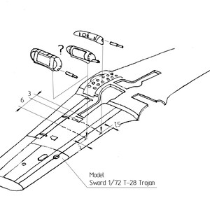 1/72 Croco Models #A72007 - T-28 Trojan Armament. Gunpods and Pylons ...