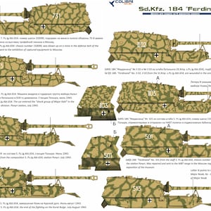 1/35 Colibri Decals #35024 - Sd.kfz. 184 "ferdinand" Part II Pz.jg.abt ...