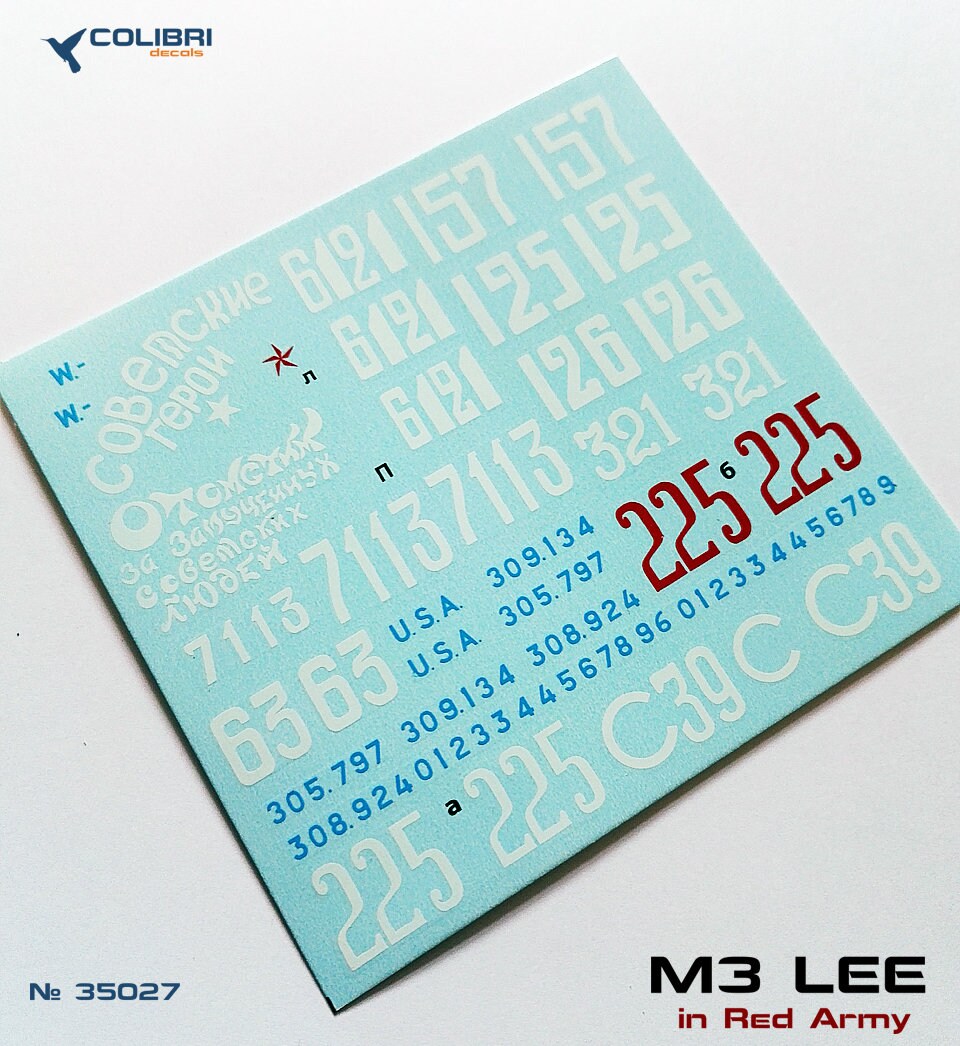 1/35 Colibri Decals #35027 - M3 Lee in the Red Army. Part I - Etsy