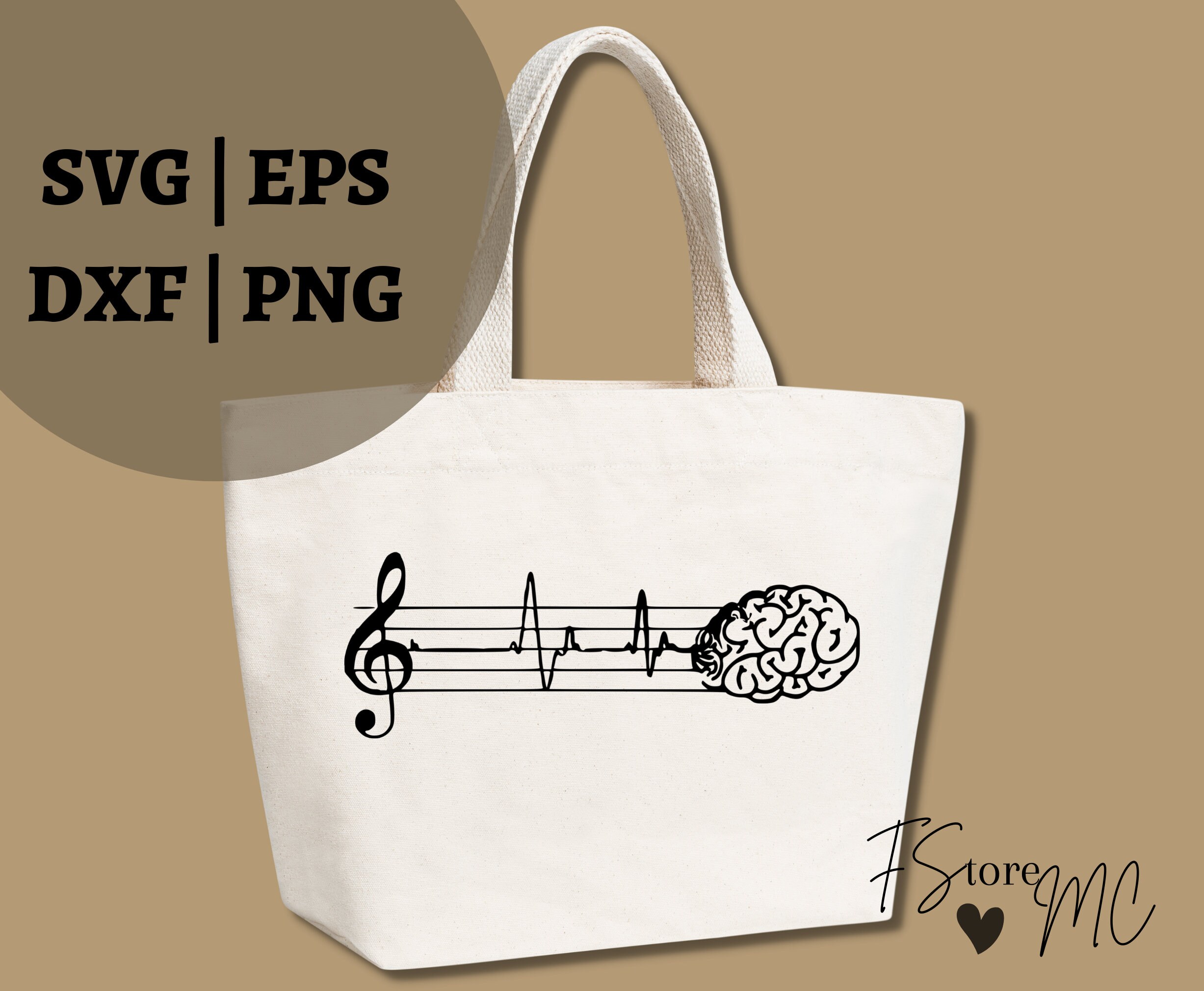 SVG File, Music SVG, Music Brain PNG, Eps, Dfx, Music Therapy, Download ...