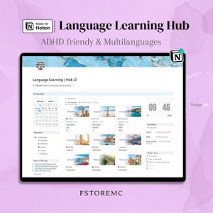 Notion Language Learning Template Learn a New Language With Notion - Etsy Canada