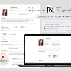 Notion Resume Template: Modern Ats-optimized Design - Etsy
