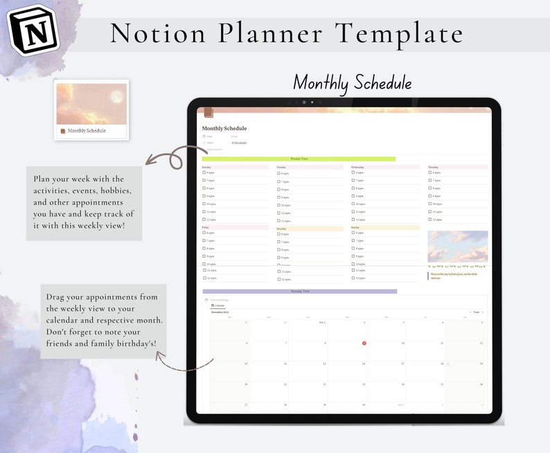 Notion, Notion Template, Notion Personal Planner: Notion Dashboard ...