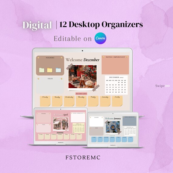 Interactive Desktop Organizer Computer Desktop Wallpaper Organizer