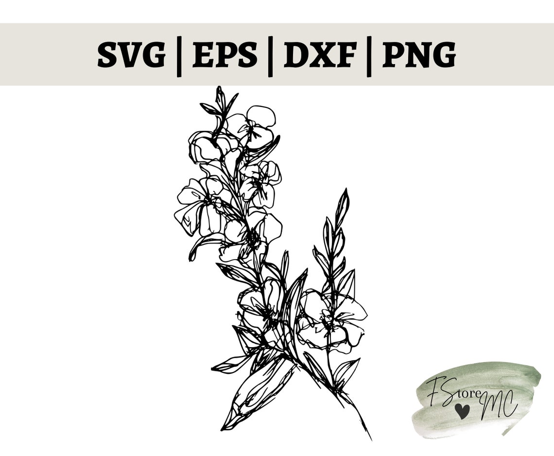 Floral SVG File SVG Circut PNG Eps Dfx Flower Svg - Etsy