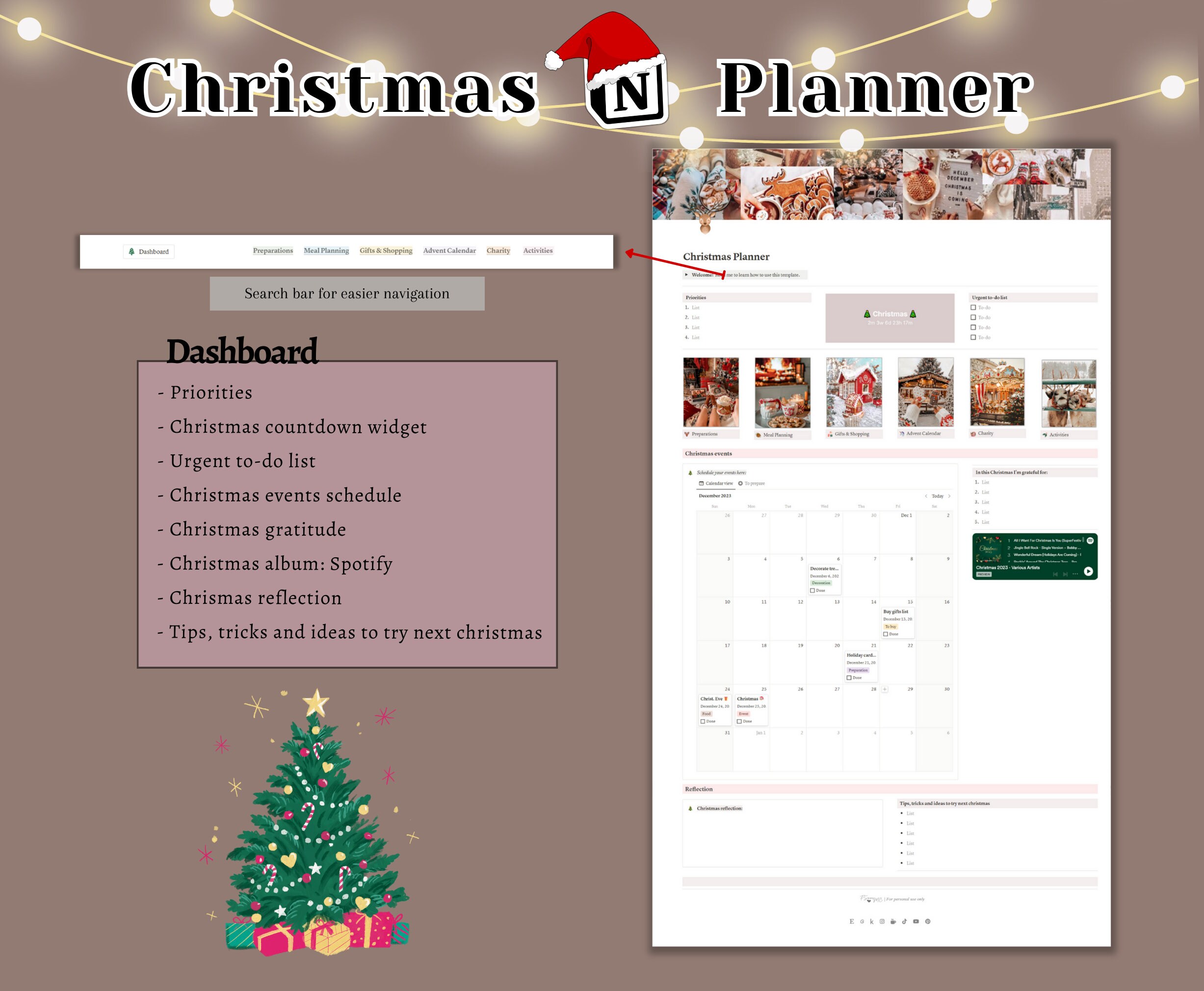 Christmas Notion Template 2024 Planner Christmas Kids Activities Advent ...