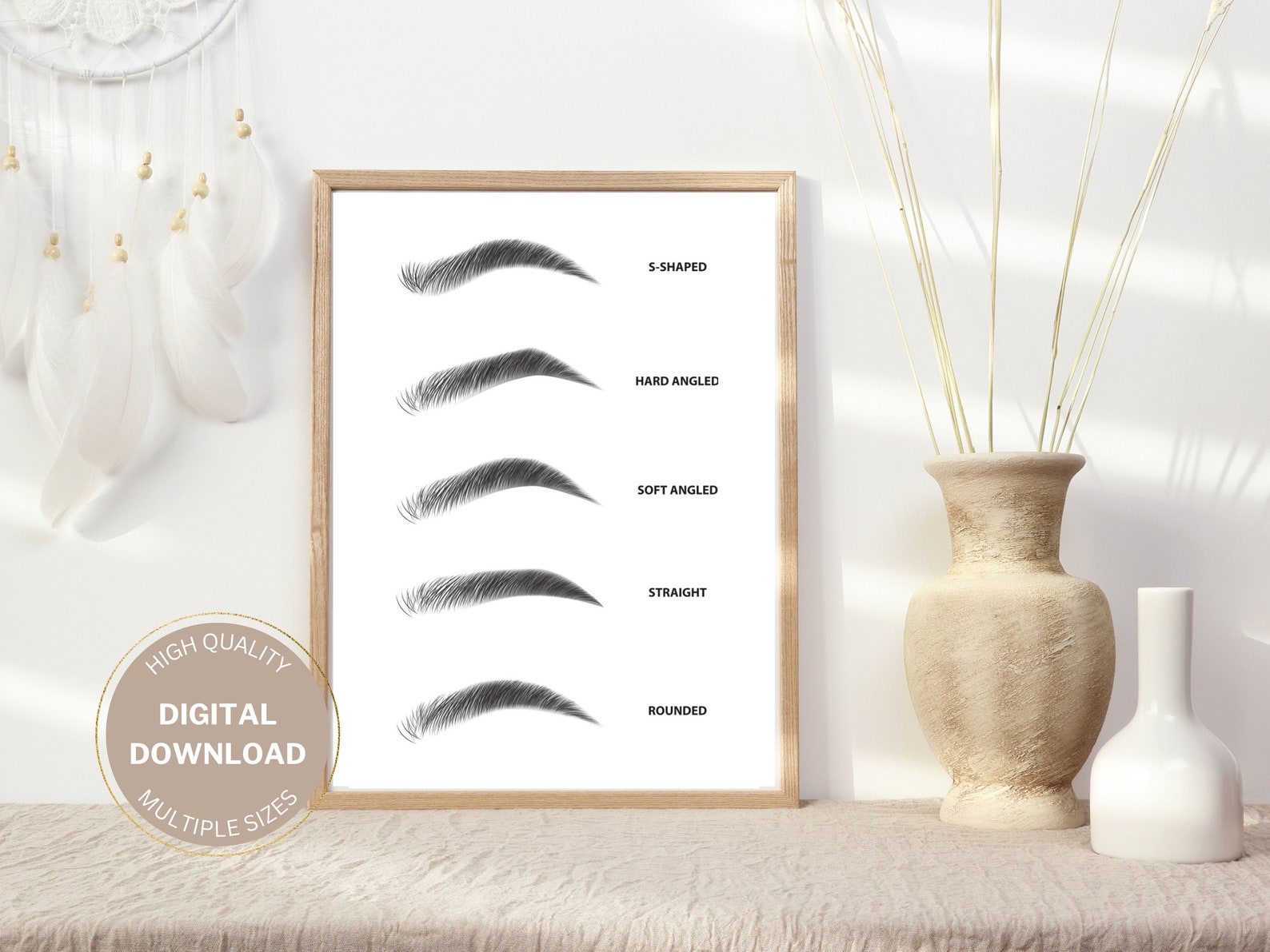 Eyebrow Chart Print PMU Artist Decor Microblading Wall - Etsy