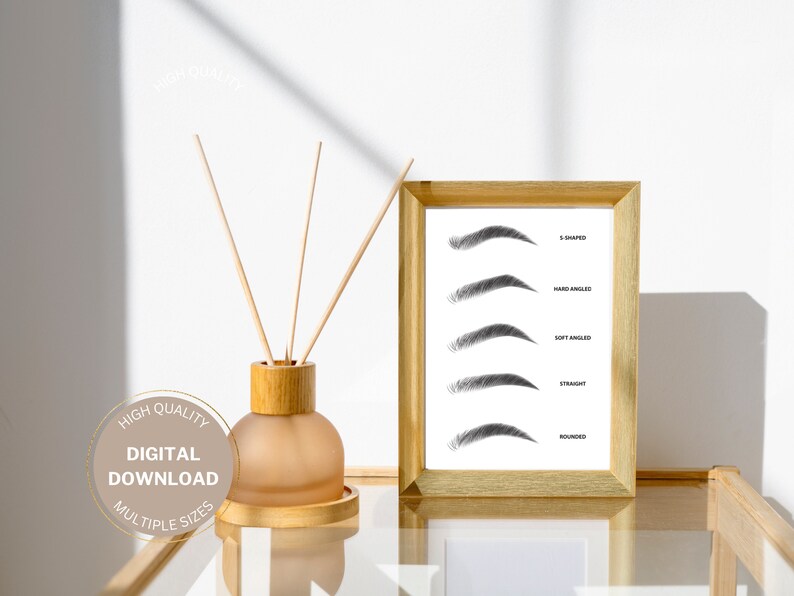 Eyebrow Chart Print PMU Artist Decor Microblading Wall - Etsy