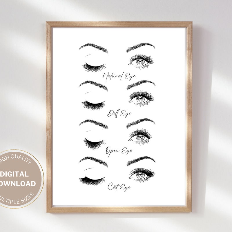Eyelashes Print - Etsy