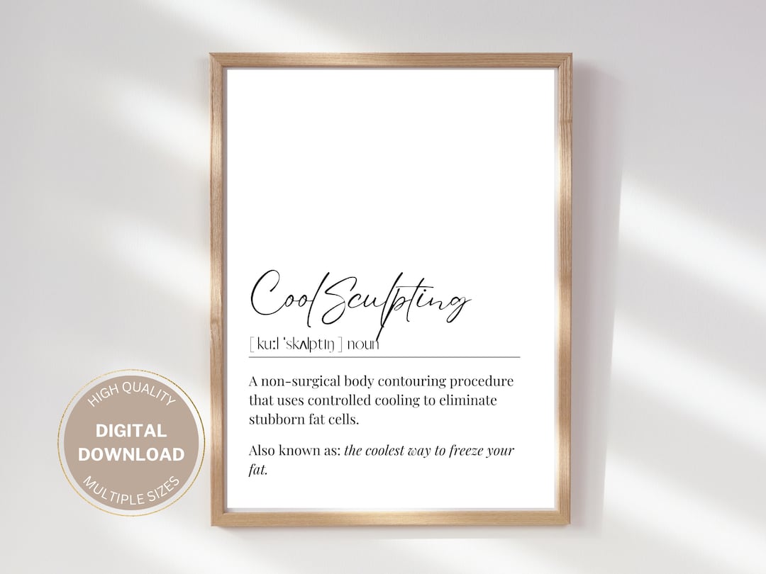 Body Sculpting Definition Print, Coolsculpting Wall Art, Esthetician ...