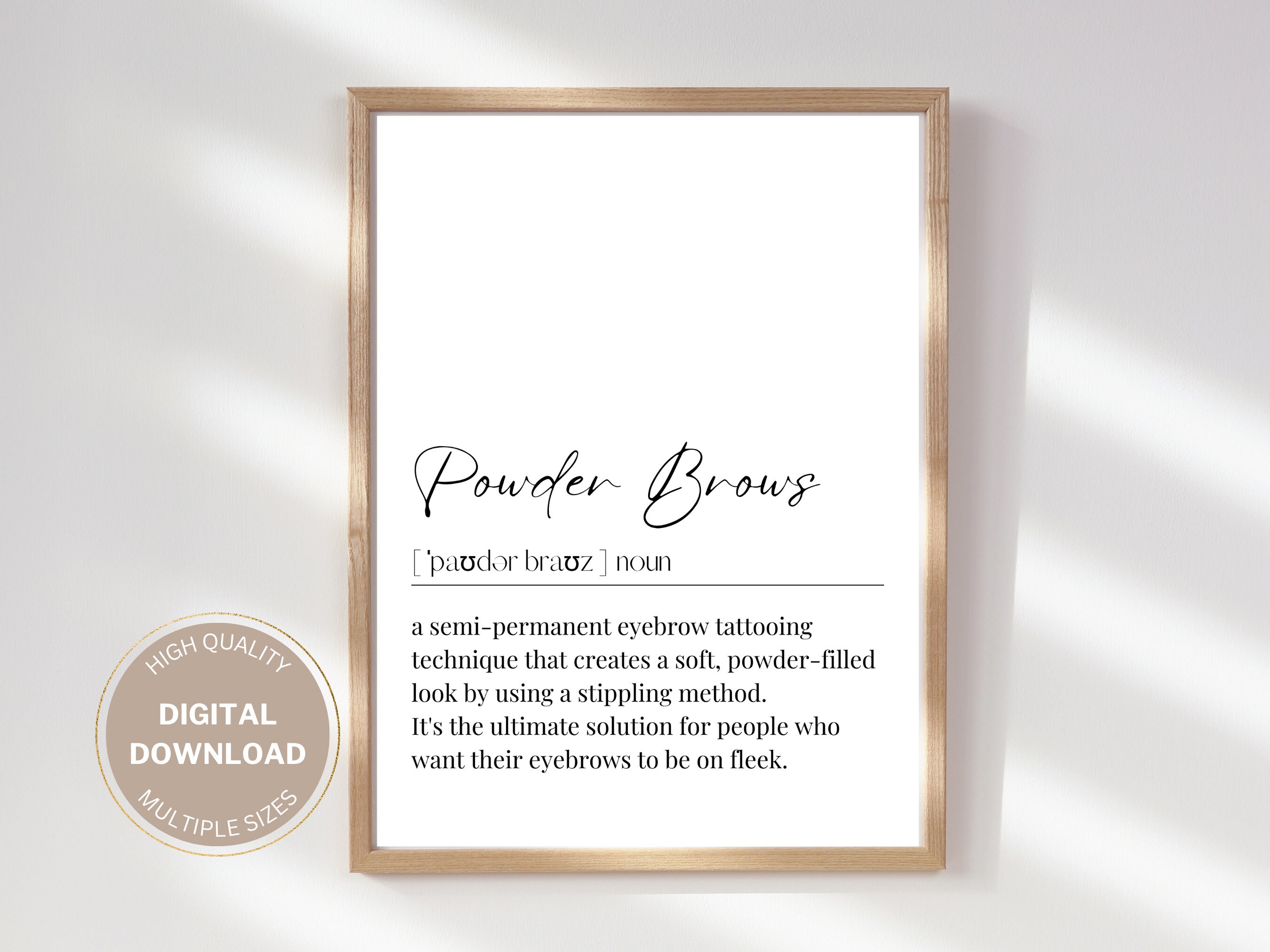 Powder Brows Definition Print Ombre Brows Wall Art Beauty - Etsy