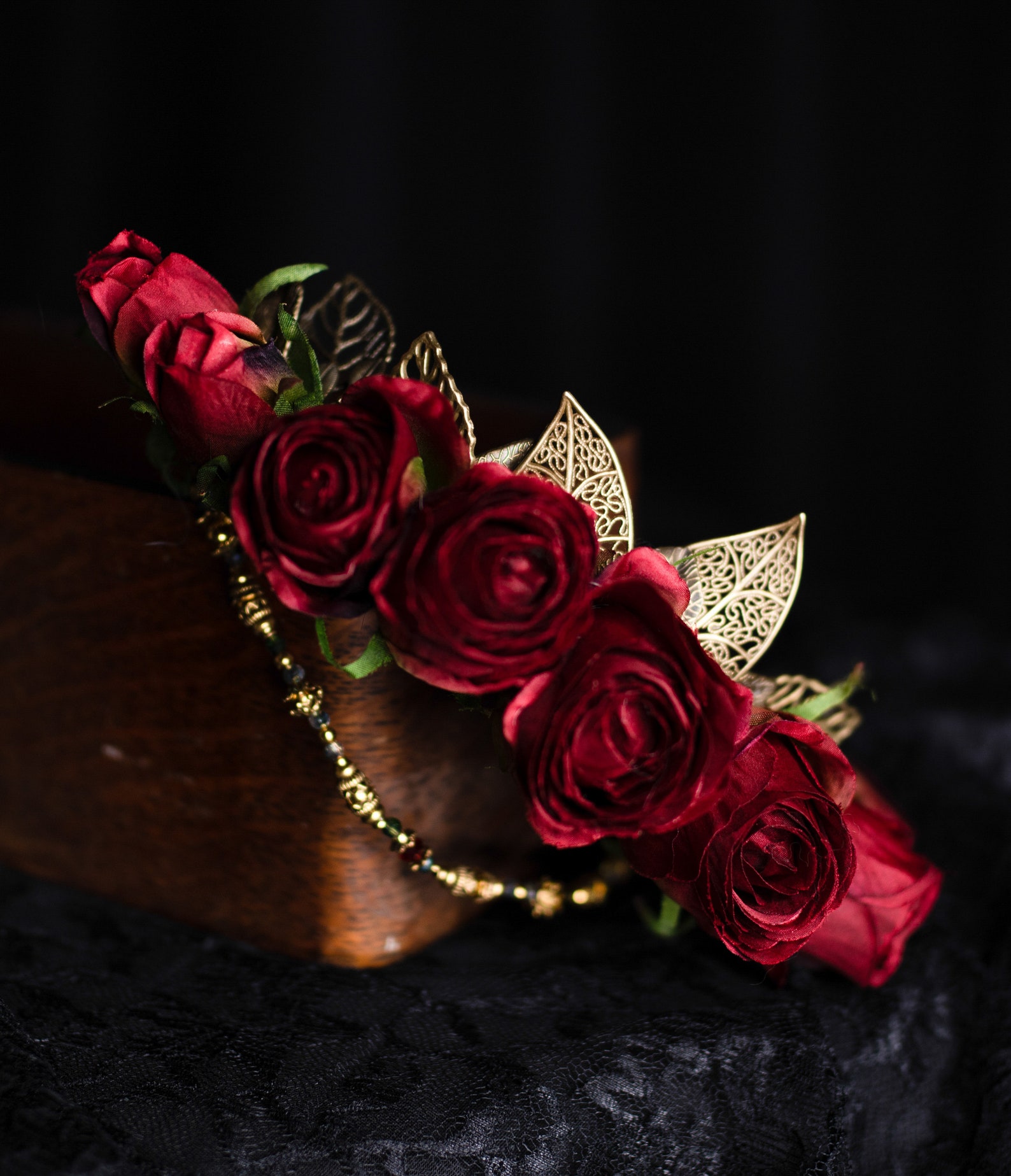 Aphrodite Rose Floral Crown - Etsy