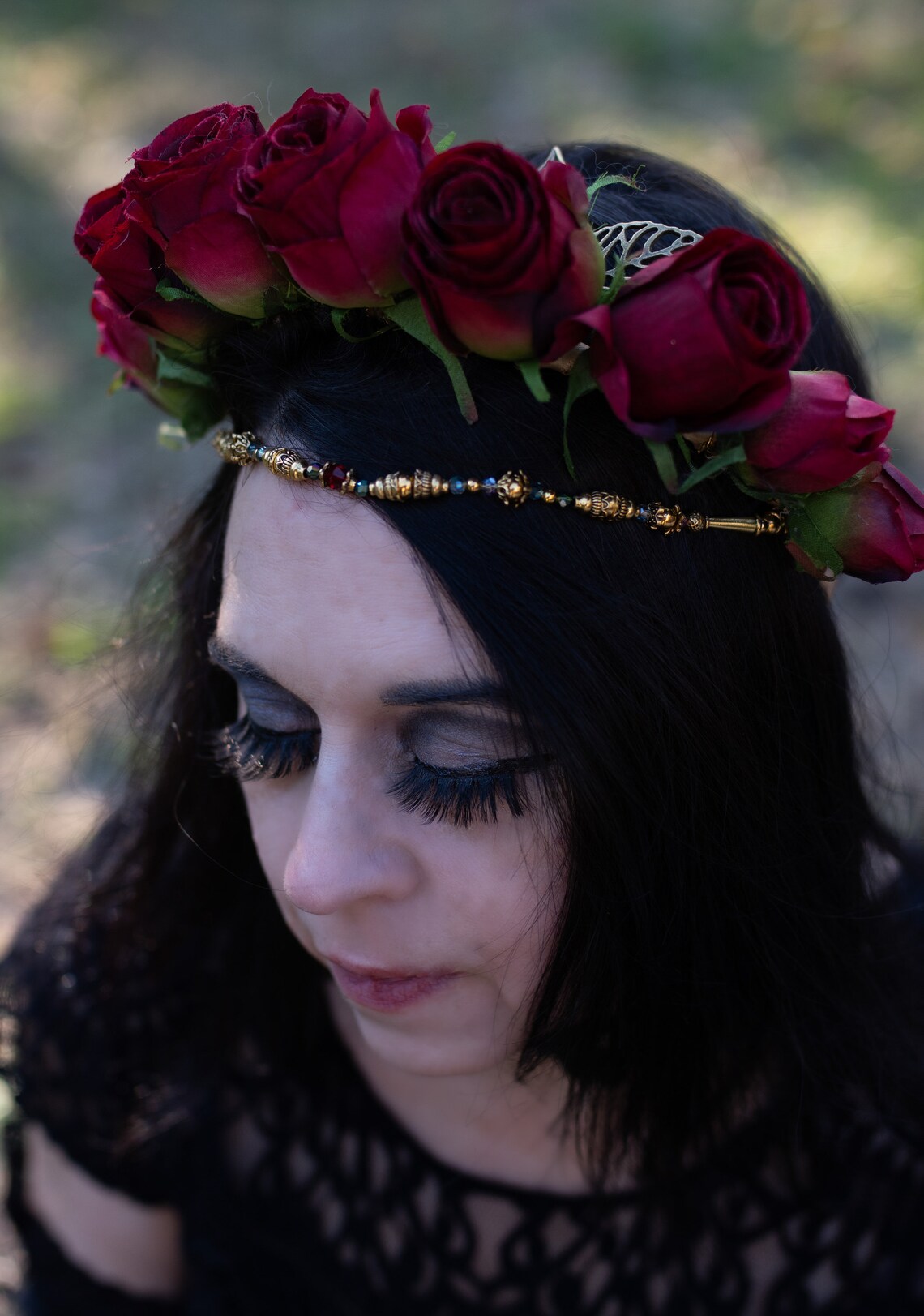 Aphrodite Rose Floral Crown - Etsy