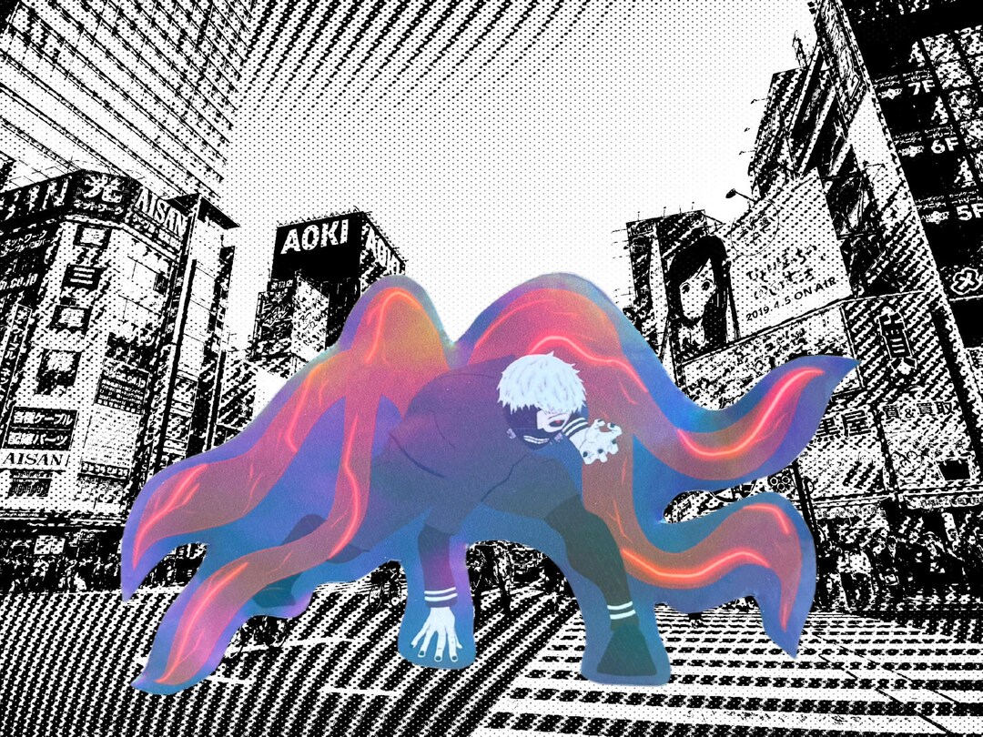 Tokyo Ghoul Kaneki Sticker Holographic Keneki Ken Anime Decal - Etsy