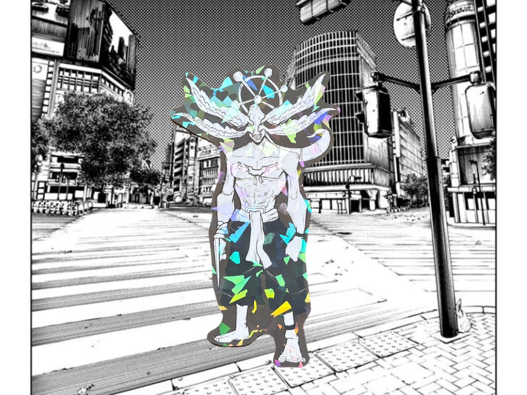 Jujutsu Kaisen Mahoraga Holographic Sticker Shikigami Megumi Fushiguro ...