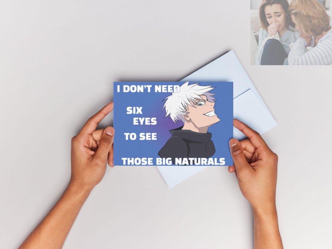 Jujutsu Kaisen Gojo Blank Card JJK Six Eyes Gojo Humor Greeting Card ...