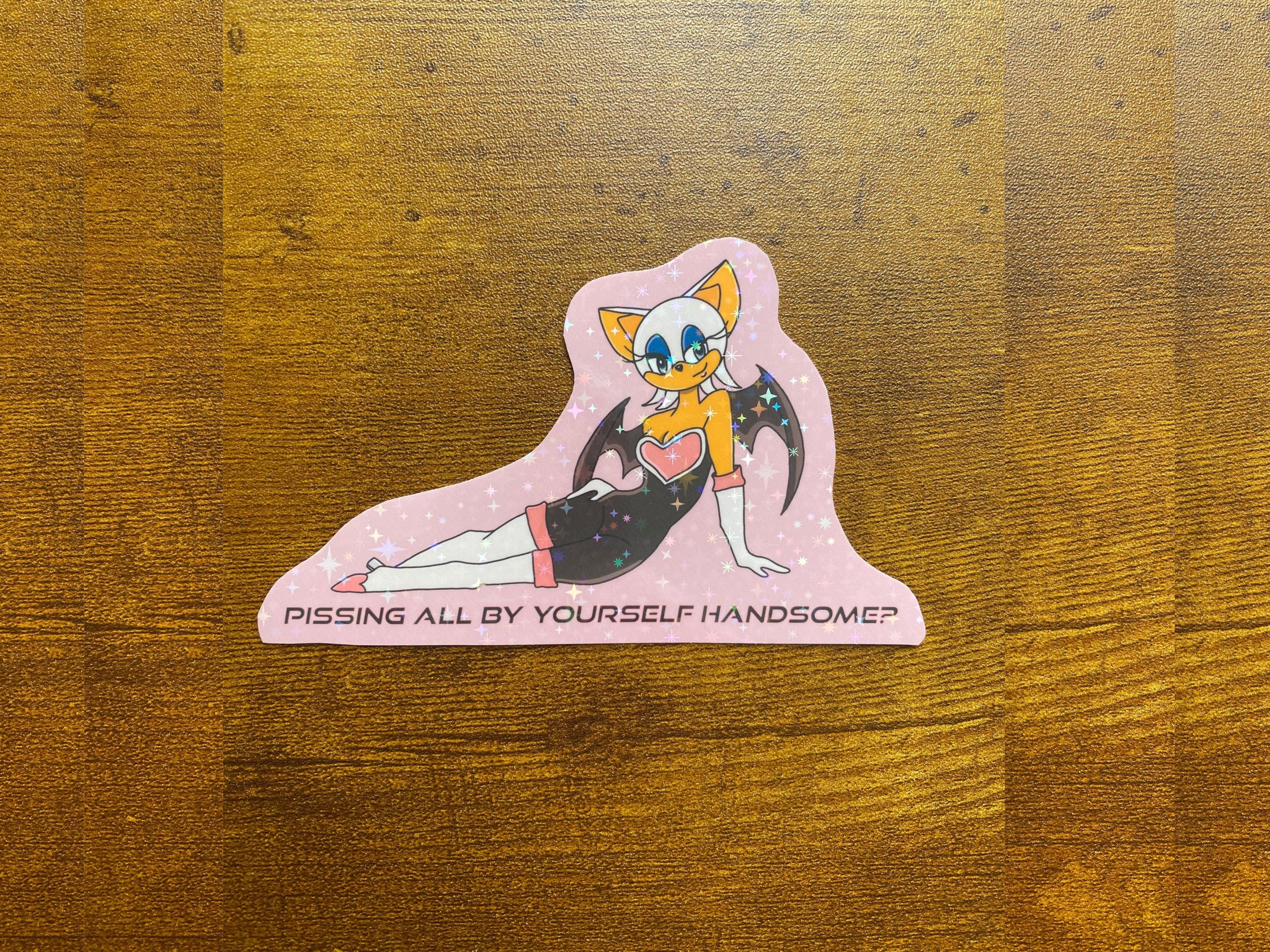 Rouge the Bat Sonic Pissing All by Yourself Holographic Sonic Stickers ...