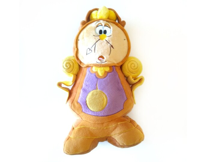Cogsworth Plush Toy, Disney Store, Beauty and the Beast, Disney Stuffed ...