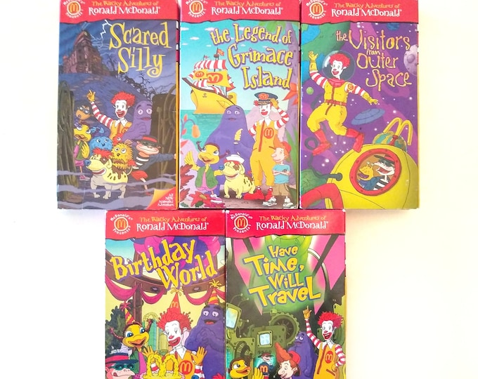 The Wacky Adventures of Ronald Mcdonald VHS Lot COMPLETE SET Volumes 1 ...