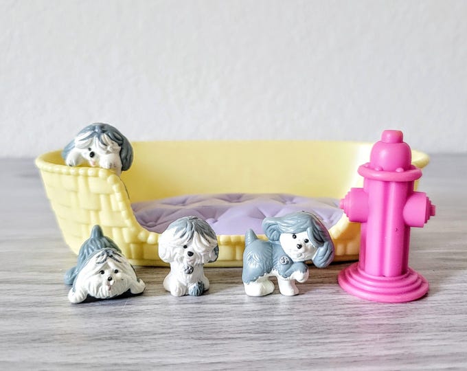 Kenner Littlest Pet Shop Mommy and Baby Puppies Sheep Dog Partial ...