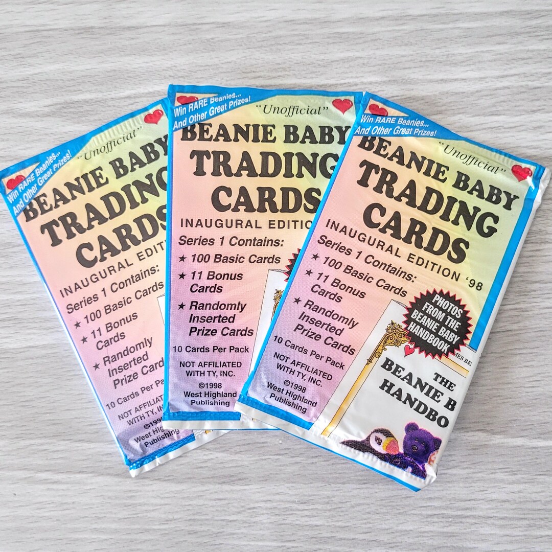 Vintage Beanie Babies Trading Cards Sealed Packs Set of 3 1990s - Etsy