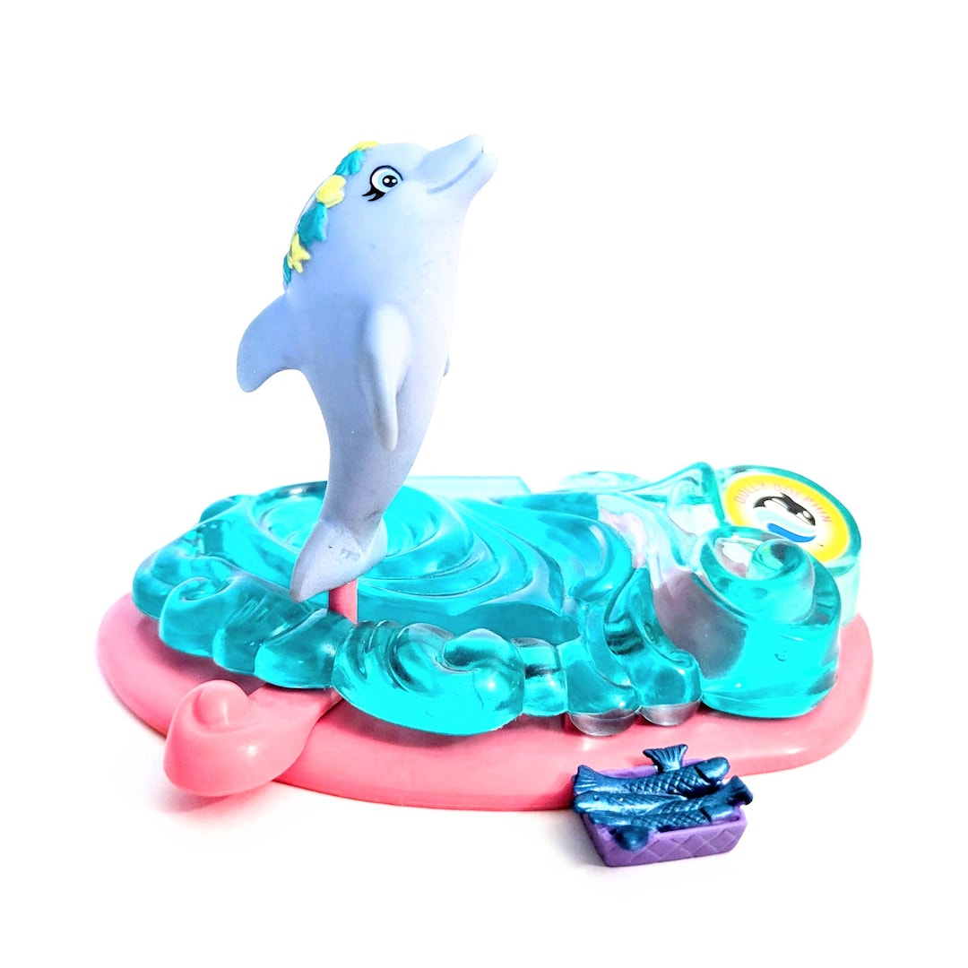 Kenner Littlest Pet Shop Sea World Dolly Dolphin on Her Dancing Wave ...