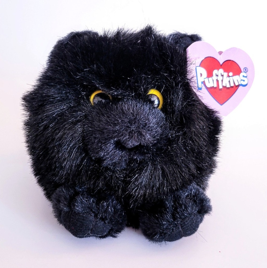 Puffkins Shadow the Black Cat Mini Plush Toy With Tags, Vintage 90s ...
